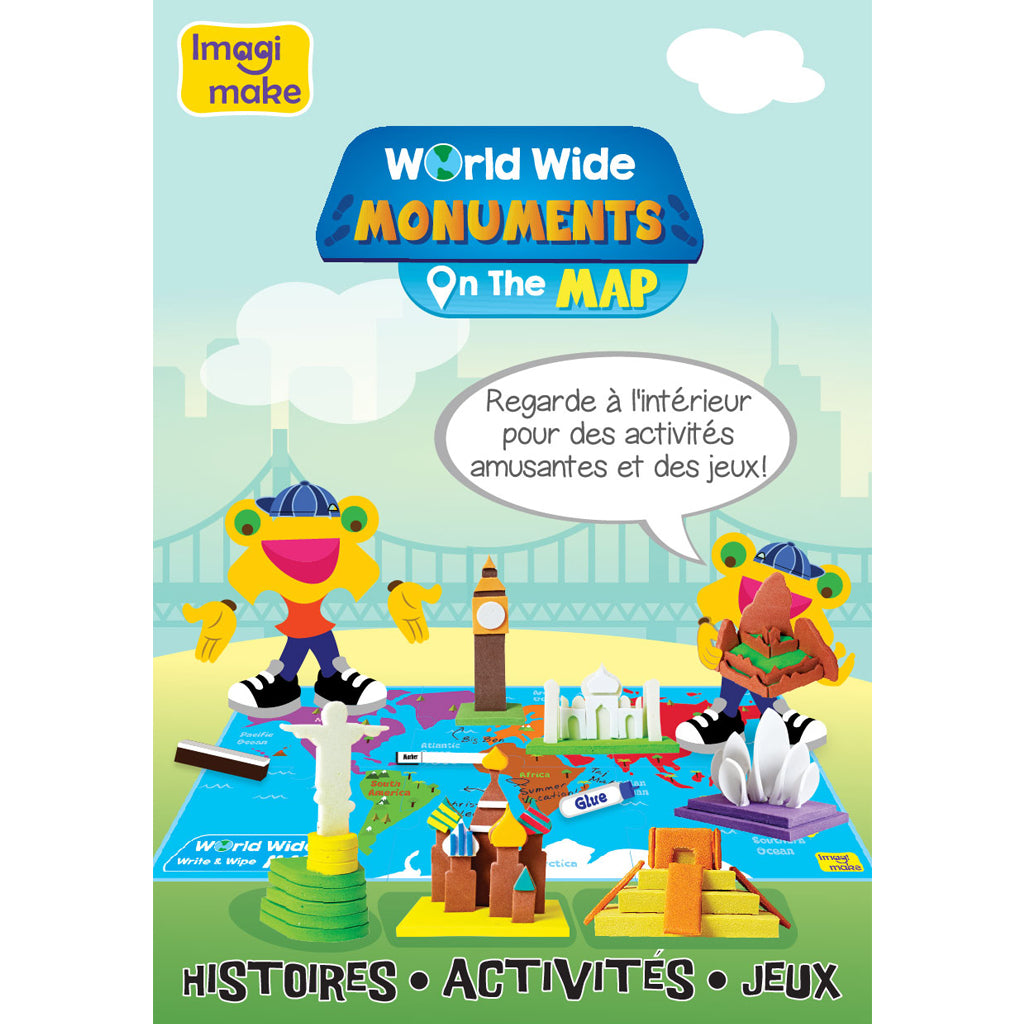 Worldwide Monuments on the Map - Activity Book - French – Imagimake