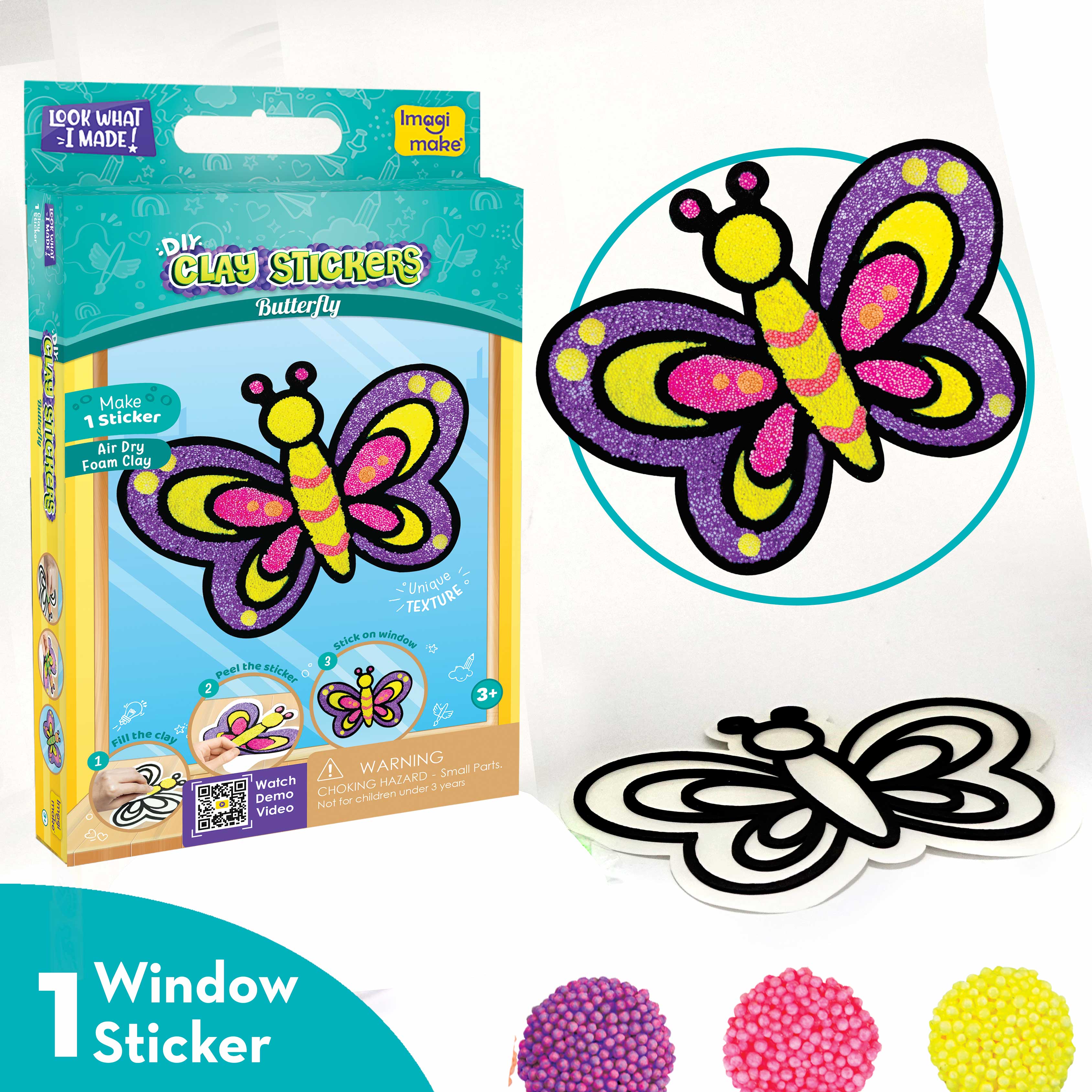 Clay Stickers - Butterfly – Imagimake