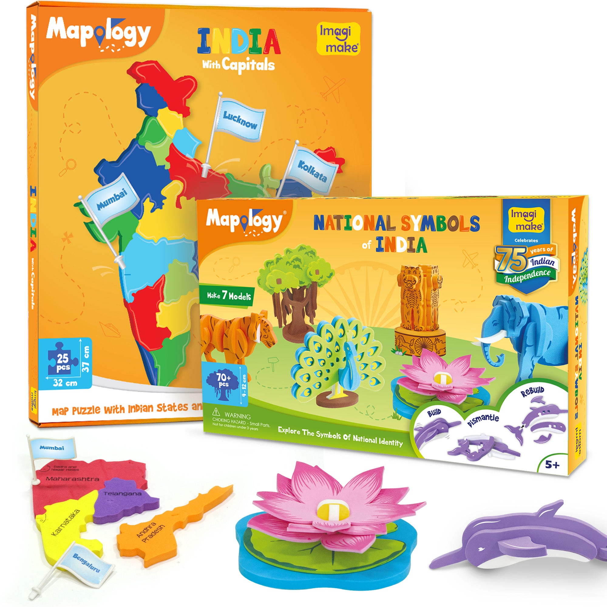 Mapology India Map Puzzle & National Symbols – Imagimake Mapology India Map Puzzle & National Symbols – Imagimake