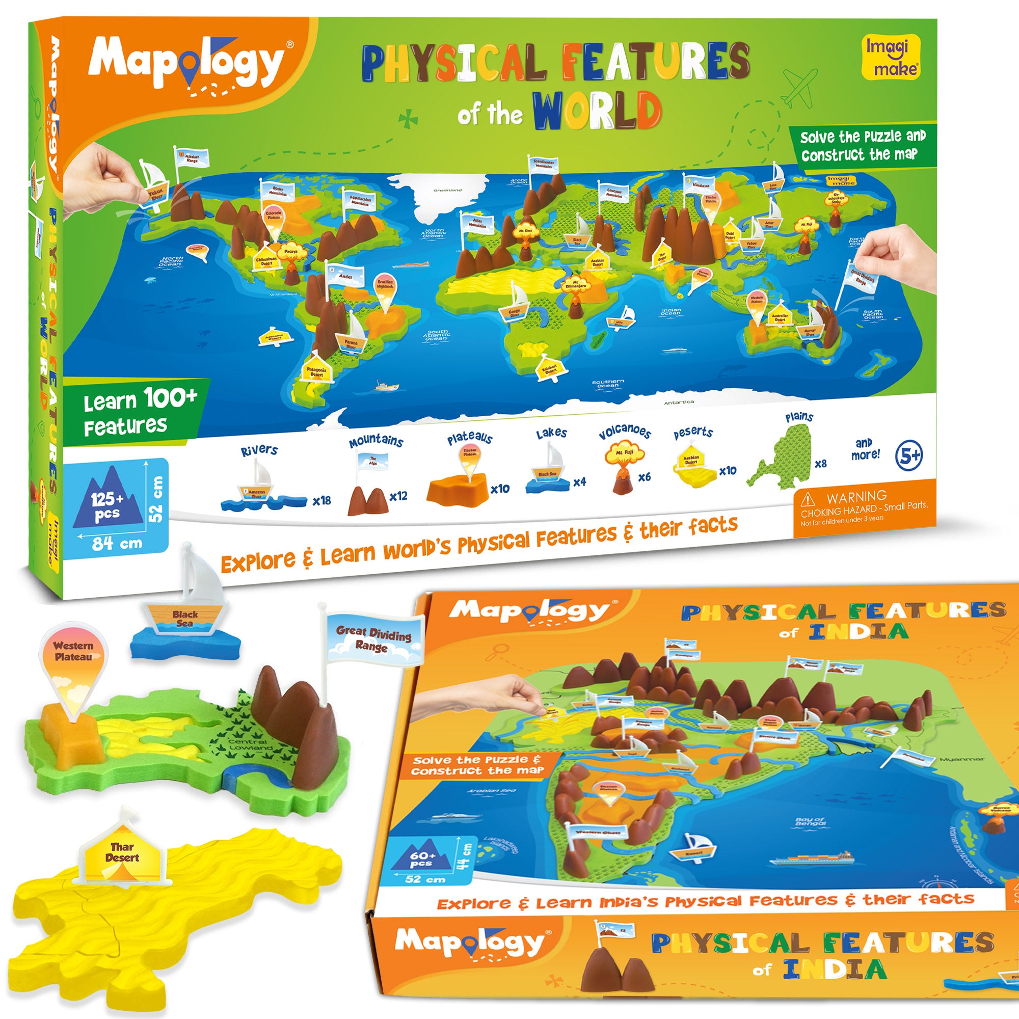 Mapology Kit – Physical Features of India & World – Imagimake
