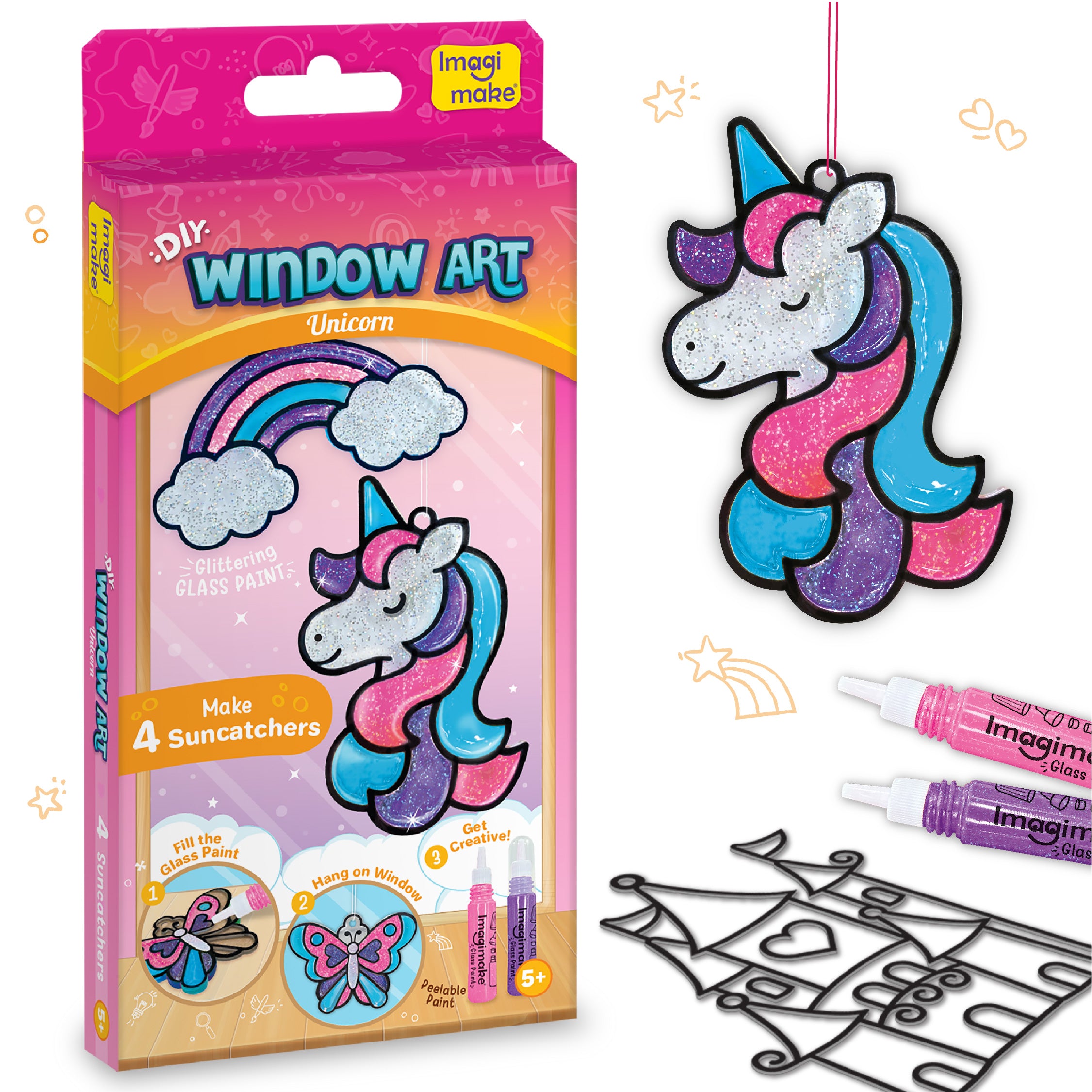 DIY Window Art Unicorn – Imagimake
