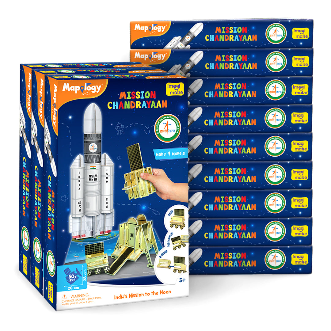 Pack of 12 Mapology Mission Chandrayaan Project Kit – Imagimake