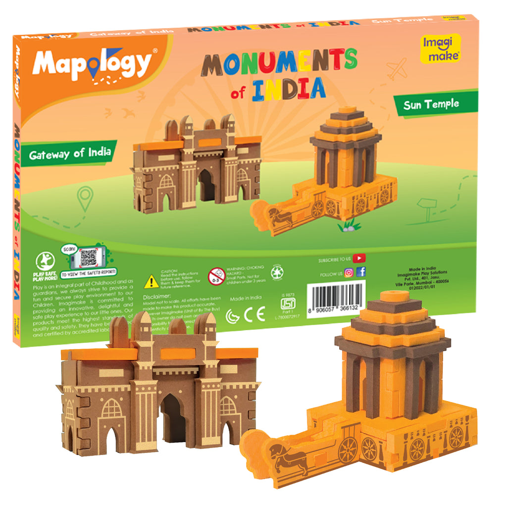 Mapology: Pack of 12 Monuments Mini - Assorted Designs – Imagimake