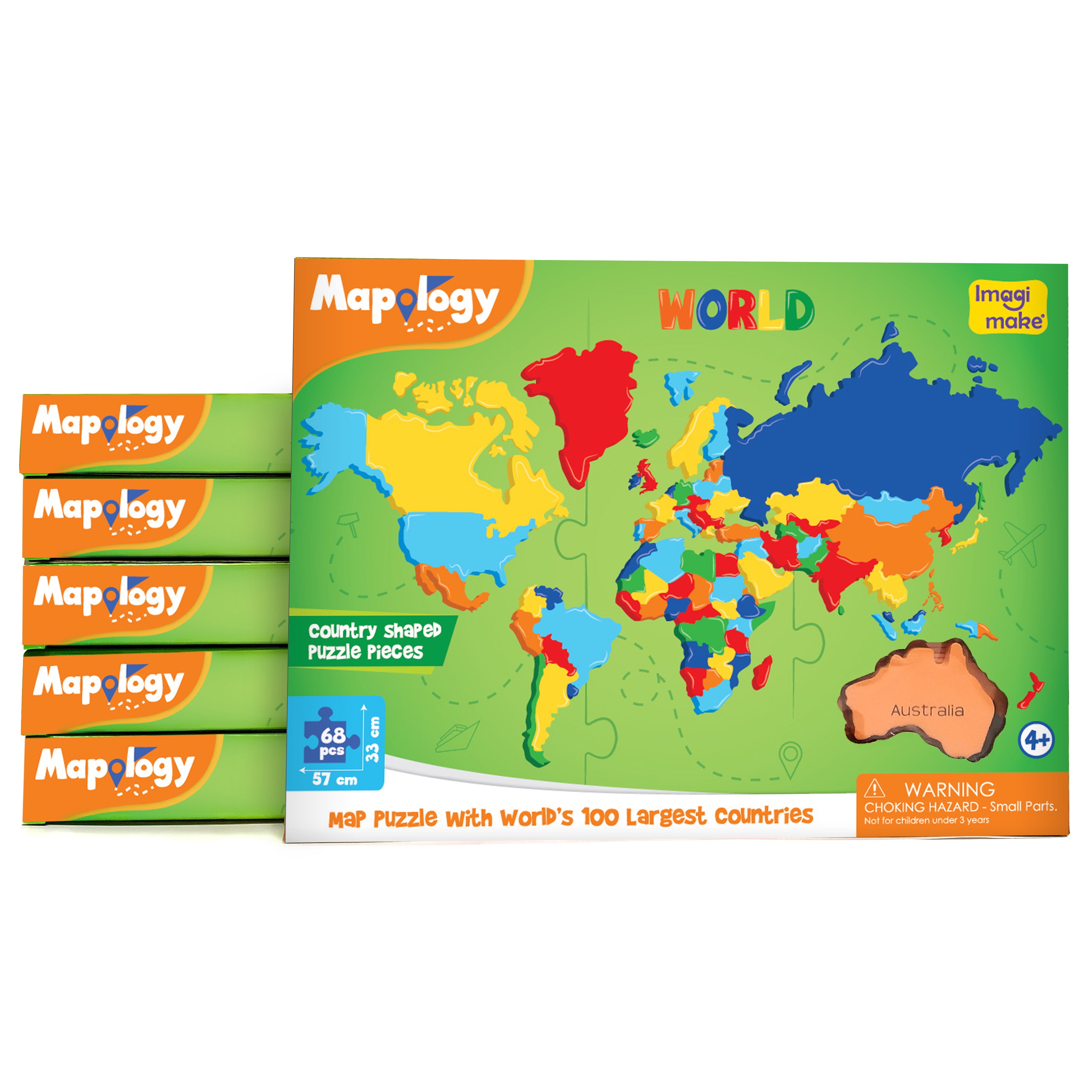 Mapology: World Map Puzzle Educational Toys – Imagimake